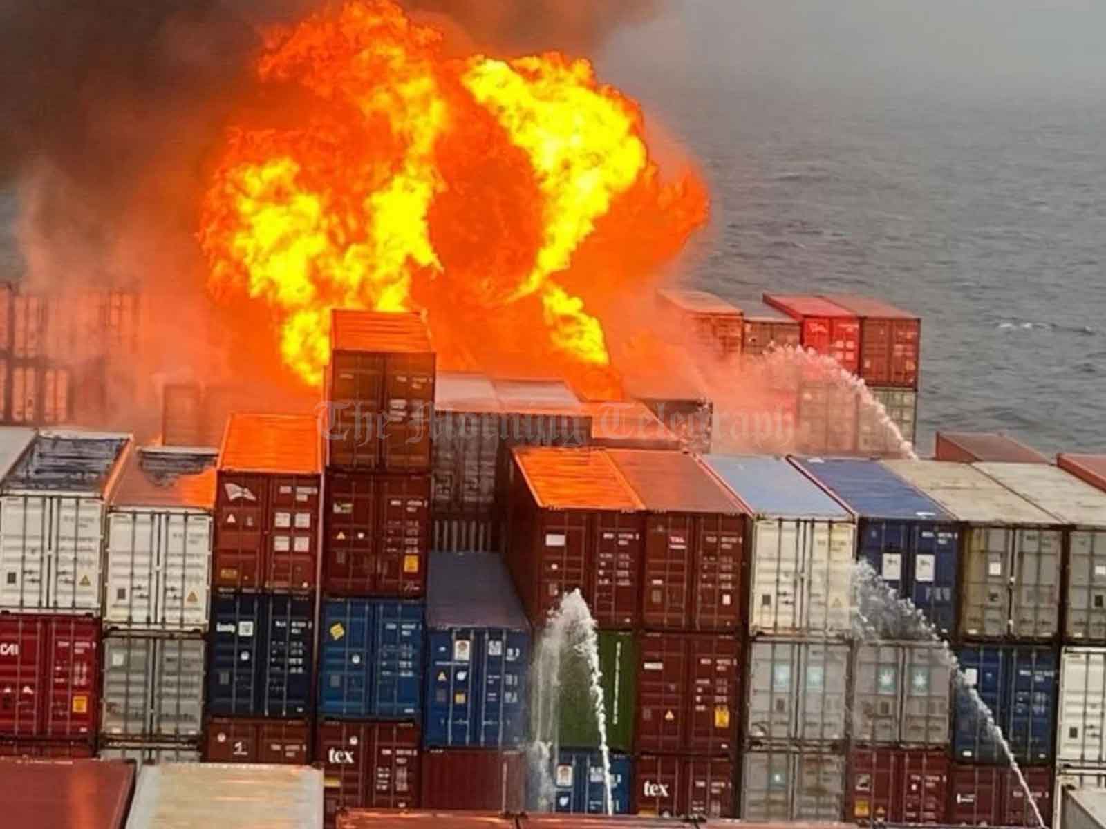 Massive Fire Erupts on Container Ship Off Goa; Indian Coast Guard ...
